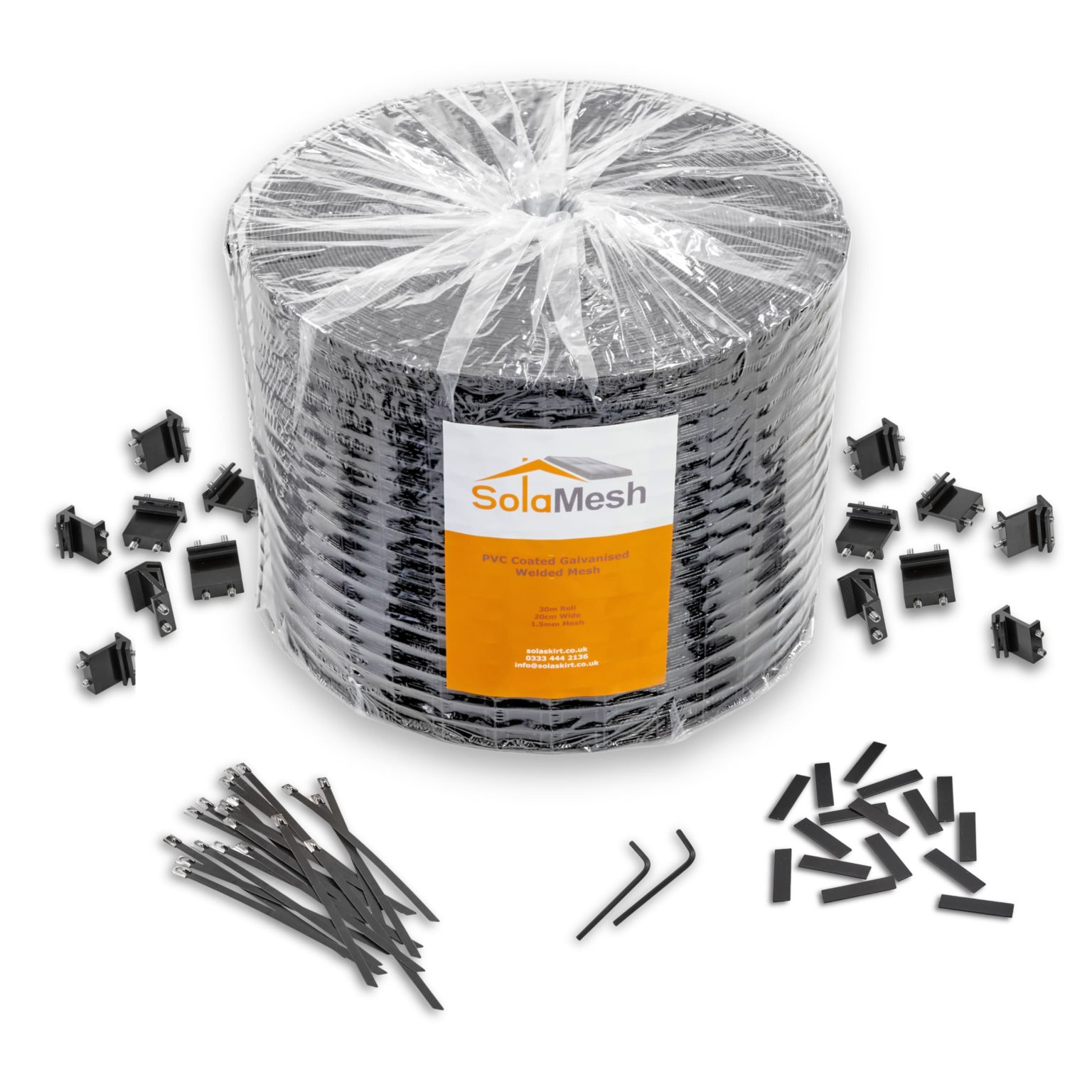 Solar Panel Protection Mesh with Clamp Fixings | Solar Panel Pigeon ...